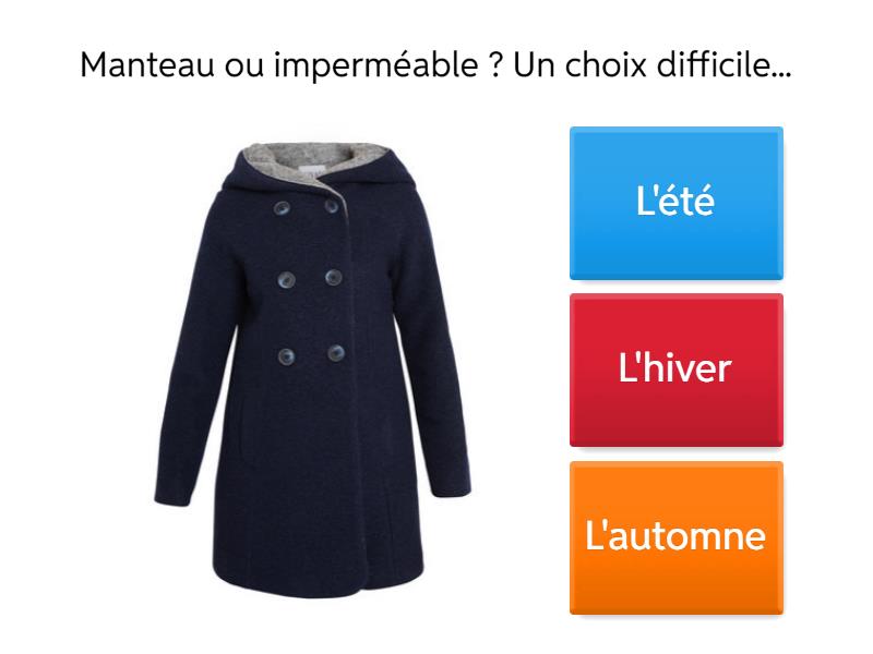 Les vêtements et les saisons - Quiz