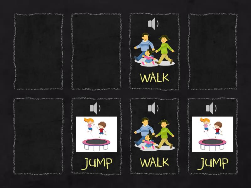 ACTION VERBS - - Matching pairs