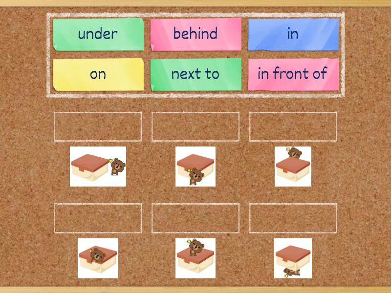 Prepositions of place (on/in/under/behind/next to/on front of) - Apparier