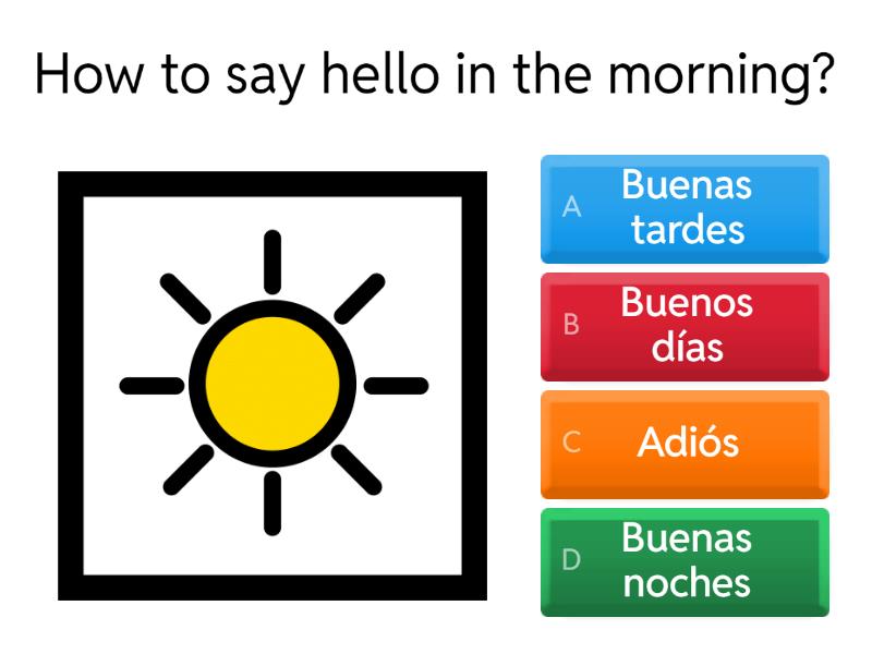 Los saludos - Quiz