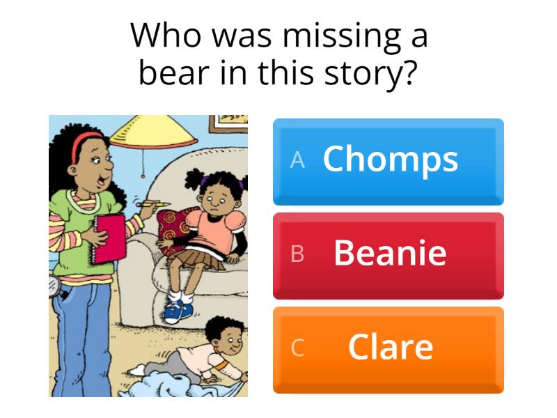 Beanie and the Missing Bear - Quiz