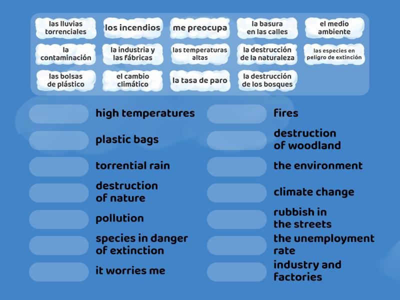 Global problems - Match up