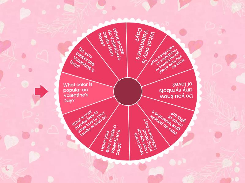 "Valentine's Day: Warm-Up Questions" - Spin the wheel
