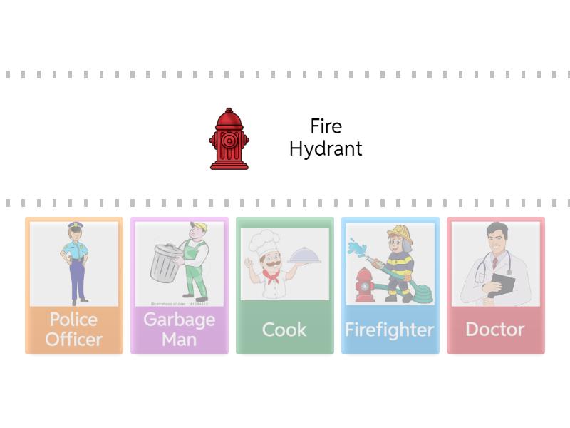 Community Helpers Match-up! 5 Options - Find the match