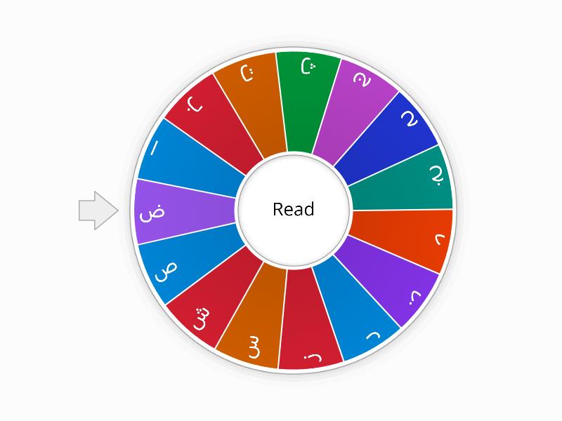 Arabic letters - Spin the wheel
