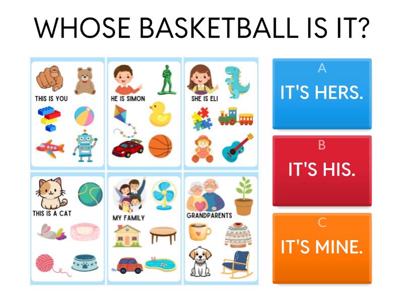 WHOSE IS THIS? POSSESSIVE PRONOUNS - Quiz