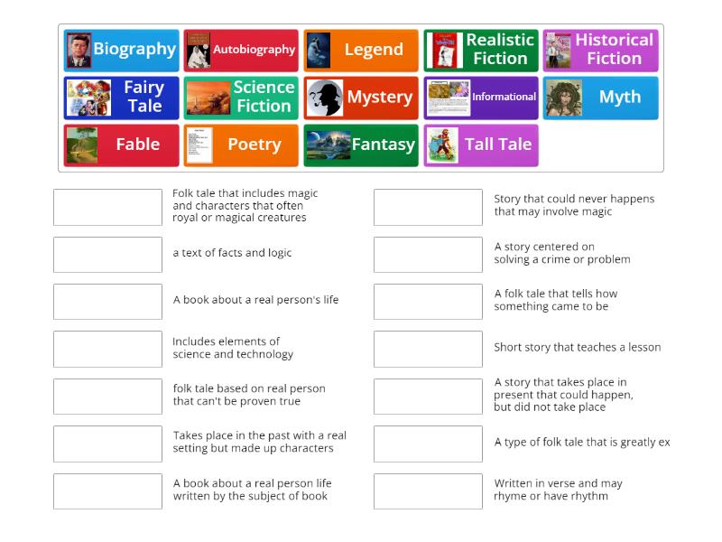 Literary Genres - Match up