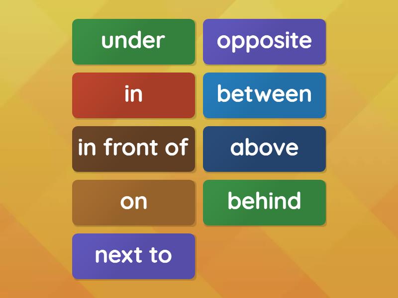 prepositions (level 1) - Flip tiles