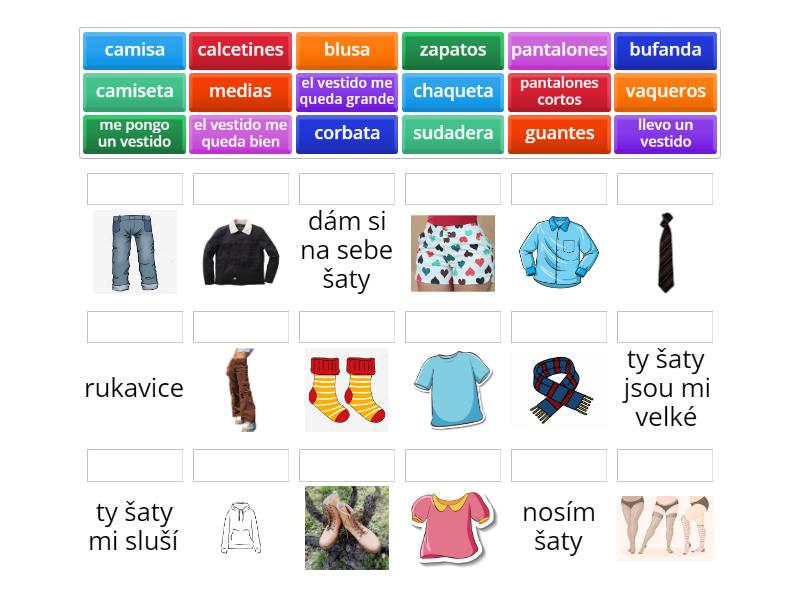 ropa-vocabulario - Match up