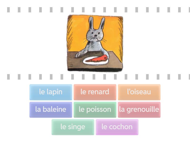 Bon appétit ! Monsieur Lapin - Animaux - Find the match