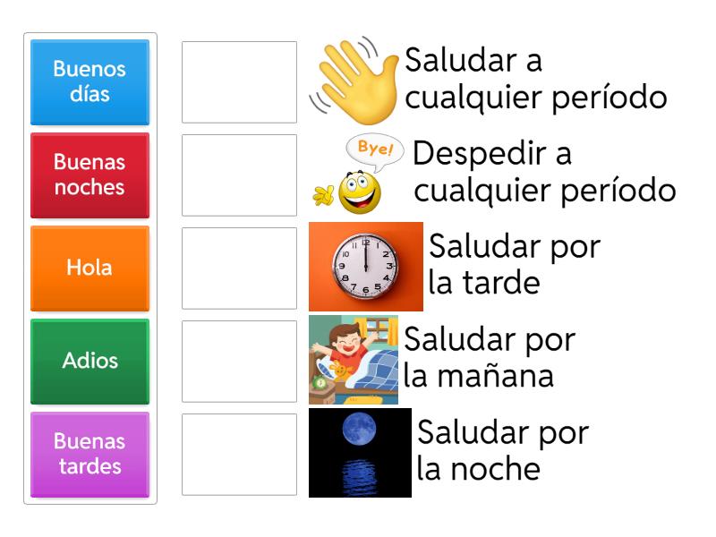 Saludos y Despedidas - Español - Match up
