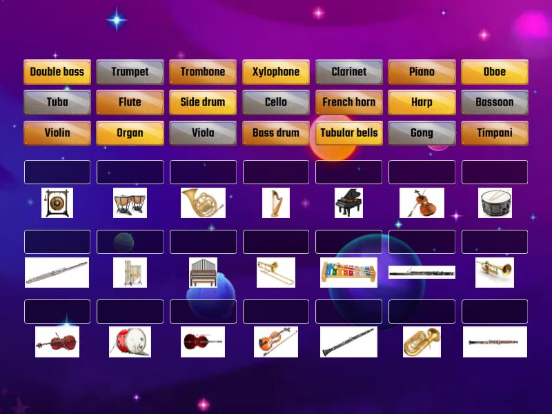 musical instruments - Match up