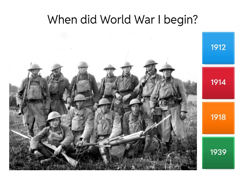 World War One Quiz - Cuestionario