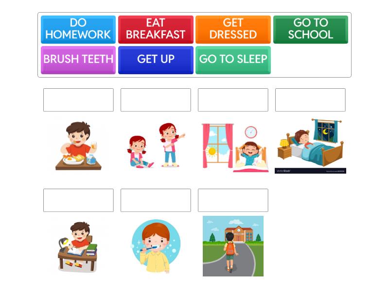 DAILY ROUTINES MATCHING - Match up
