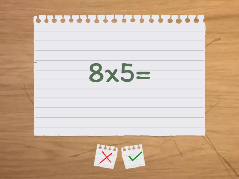 Times Tables (x5) - Flash cards