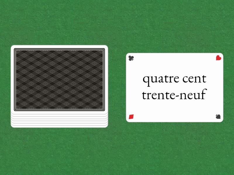 Les nombres cardinaux et ordinaux - Speaking cards Les nombres cardinaux et ordinaux - Speaking cards