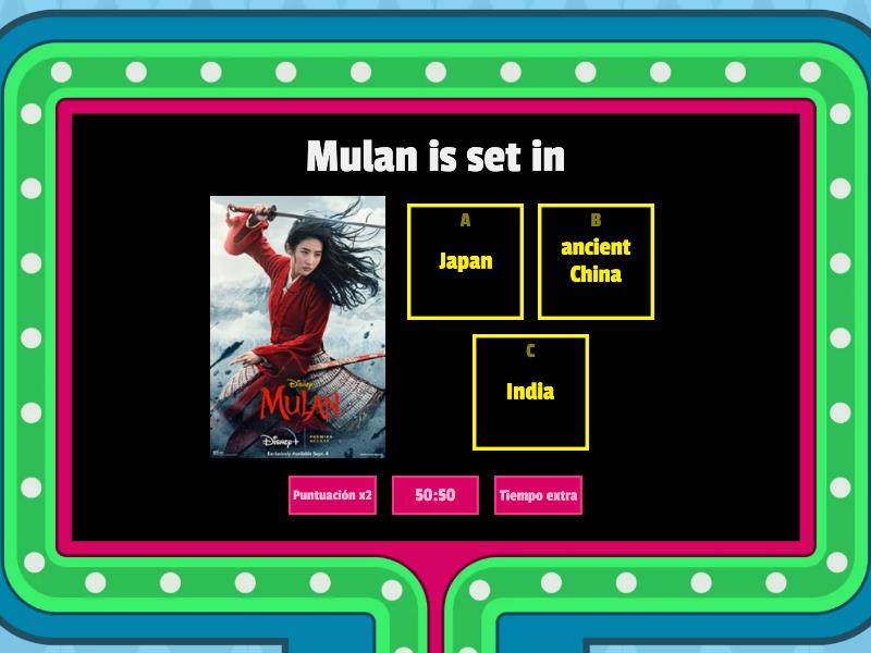 Mulan - Gameshow quiz