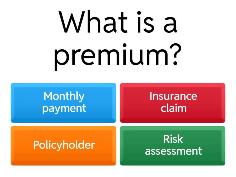 Insurance Vocabulary Practice - Quiz