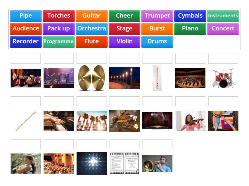 Unit 2 Musical instruments - Match up