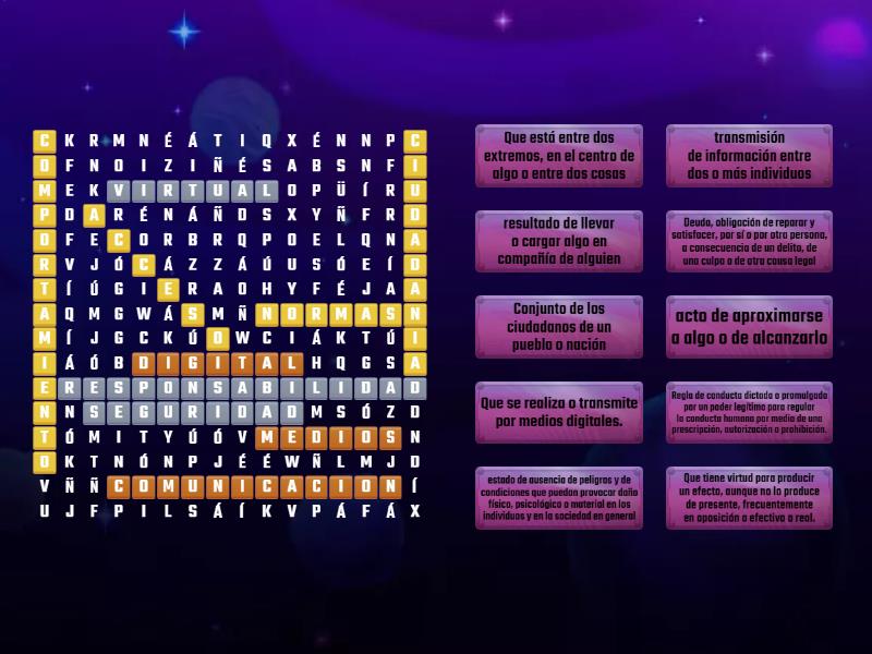 ciudadania digital - Sopa de letras