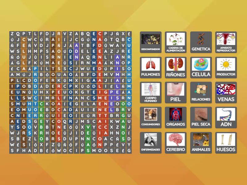 BIOLOGIA - Sopa de letras
