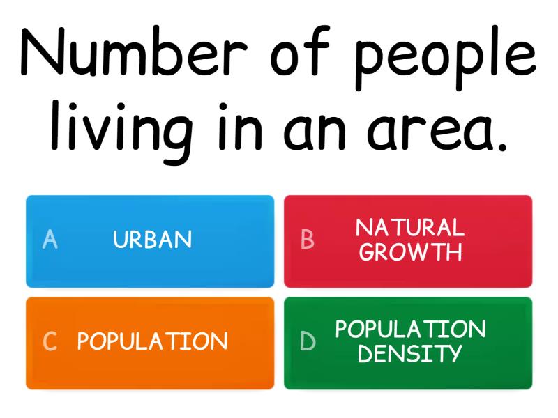 POPULATION & DEMOGRAPHY - Quiz