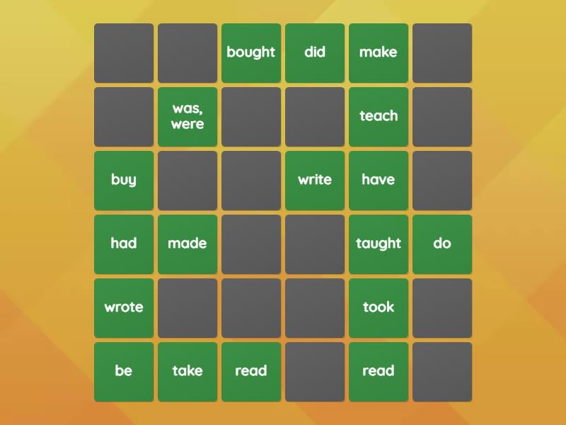 Irregular verbs matching - Matching pairs