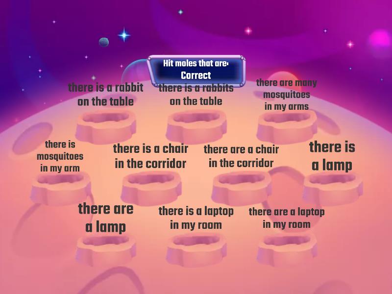 There is / there are - Whack-a-mole