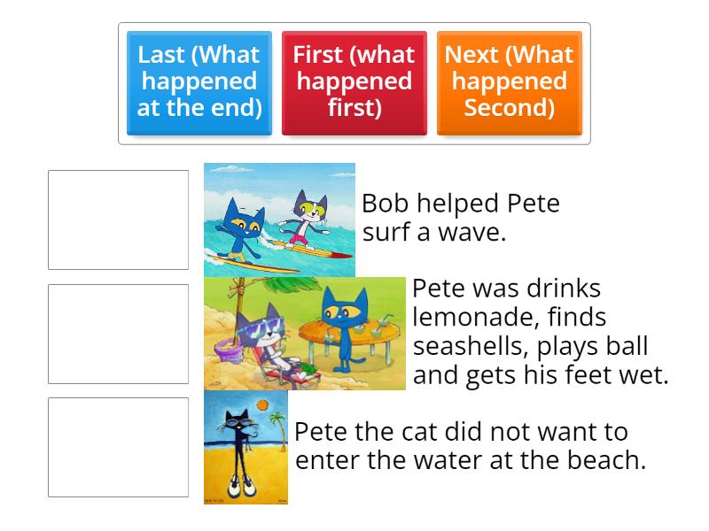 Pete the Cat at the Beach (Sequence) - Match up