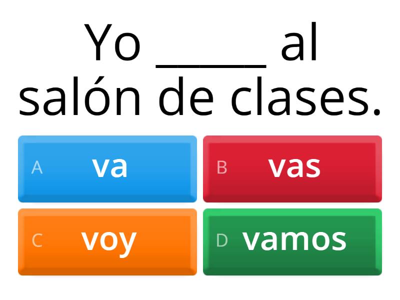 Verbo - IR con Lugares de la Escuela - Cuestionario