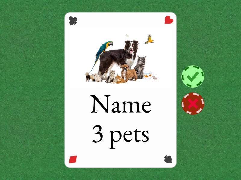 Name different things (A1) - Flash cards