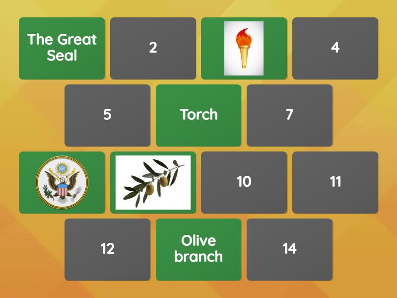 Symbols of American Citizenship - - Matching pairs