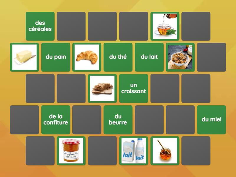 Memory le petit déjeuner - Des paires