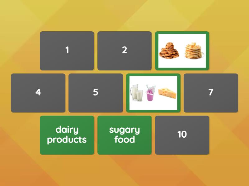 Matching games_food groups - Matching pairs