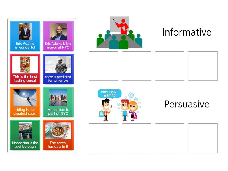 Informative vs Persuasive - Group sort