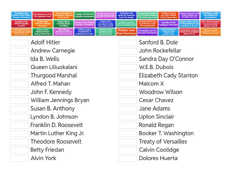 Historical Figures - Match up