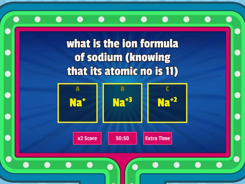 Cations & Anions - Gameshow quiz