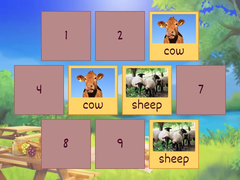 Farm Animal Match - Matching pairs