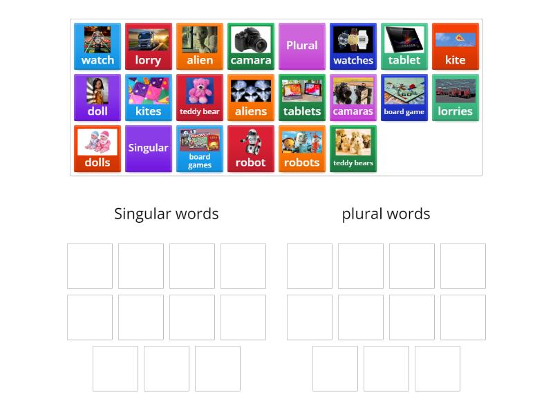 Singular/ Plural toys - Group sort