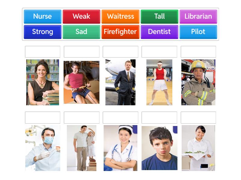PROFESSIONS AND ADJECTIVES - Match up