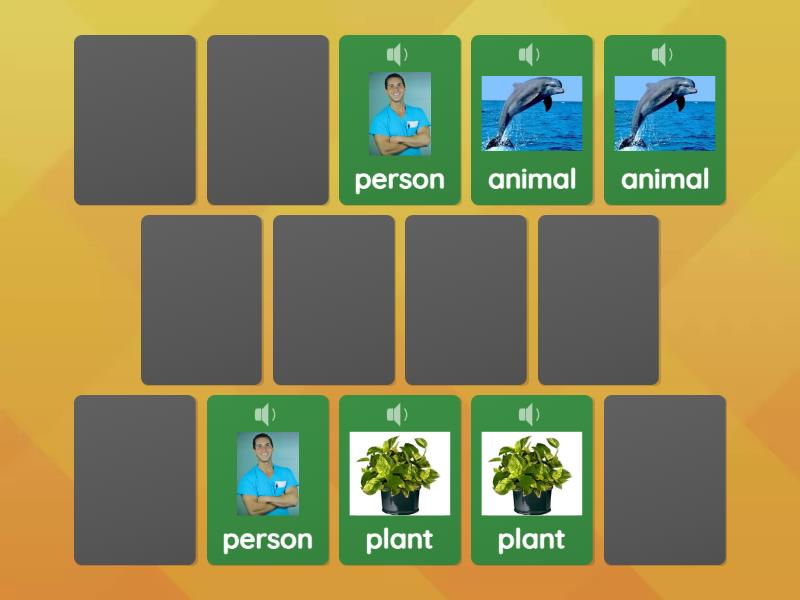 Match the cards - Matching pairs