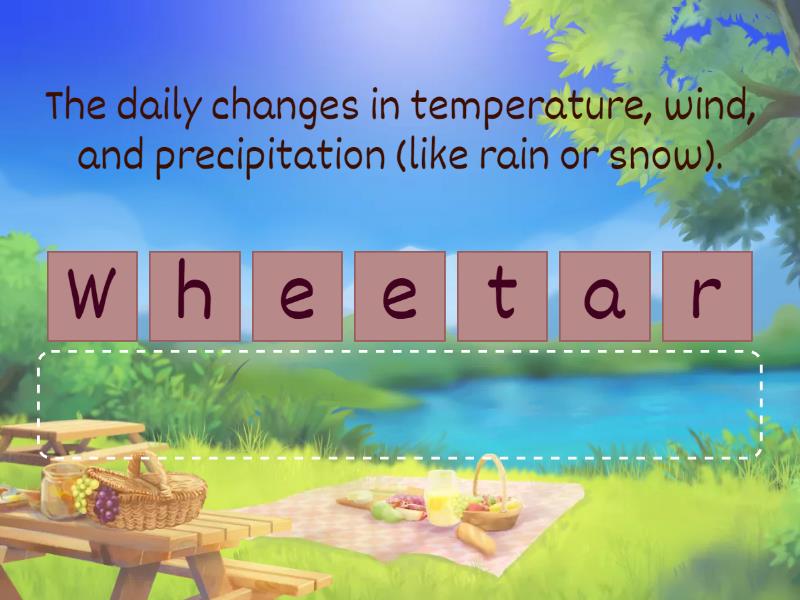 G3 Science Vocabulary: Weather and Climate - Anagram