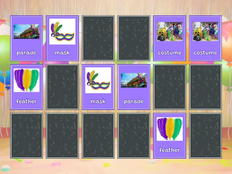 Mardi Gras - Matching pairs