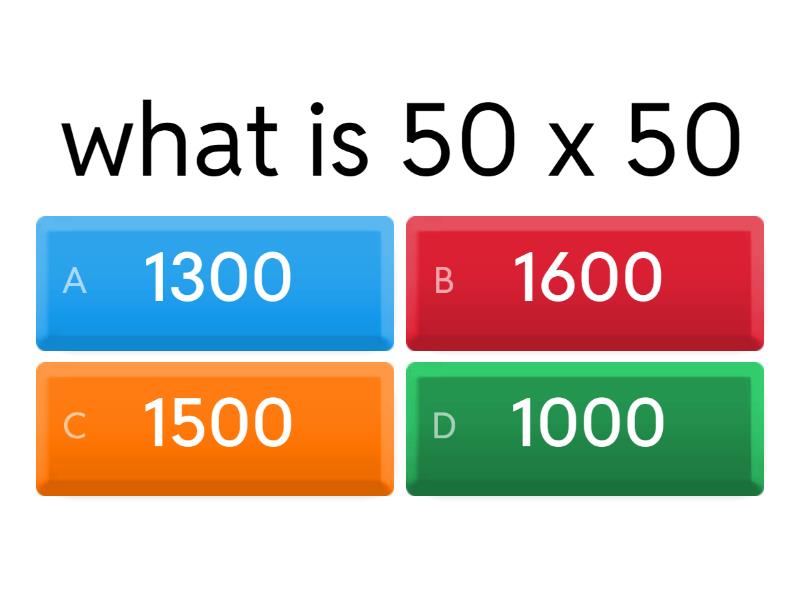 Math Multiple Quiz
