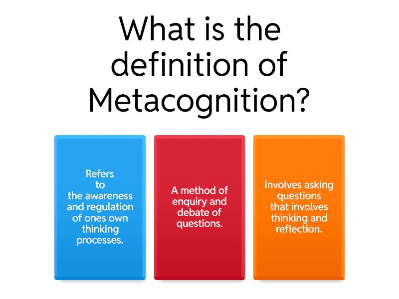Metacognitive Questioning Quiz