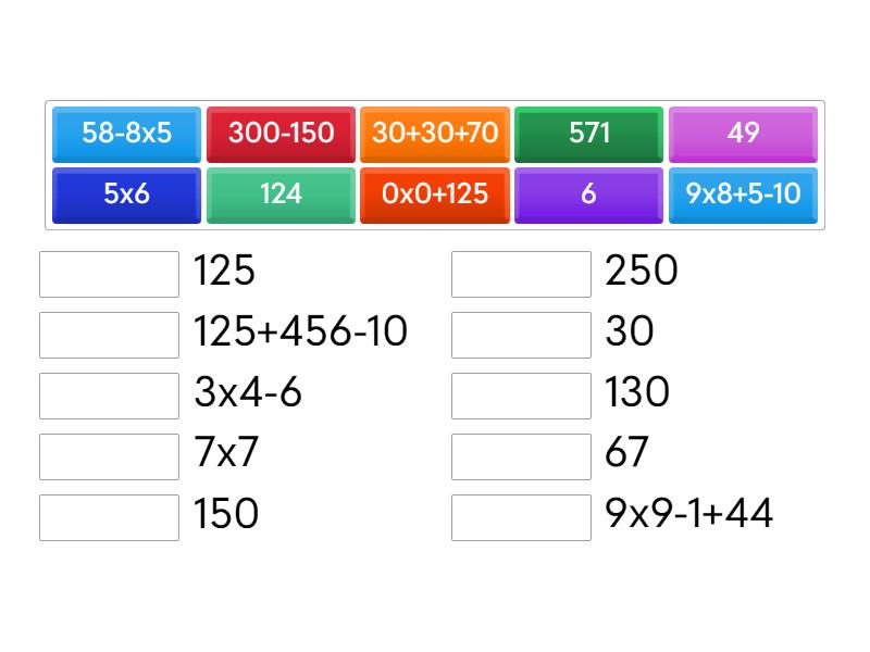 ¡Encuentra el numero correcto! - Match up
