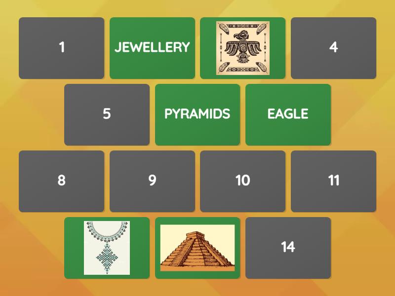 AZTECS VOCABULARY - Matching pairs