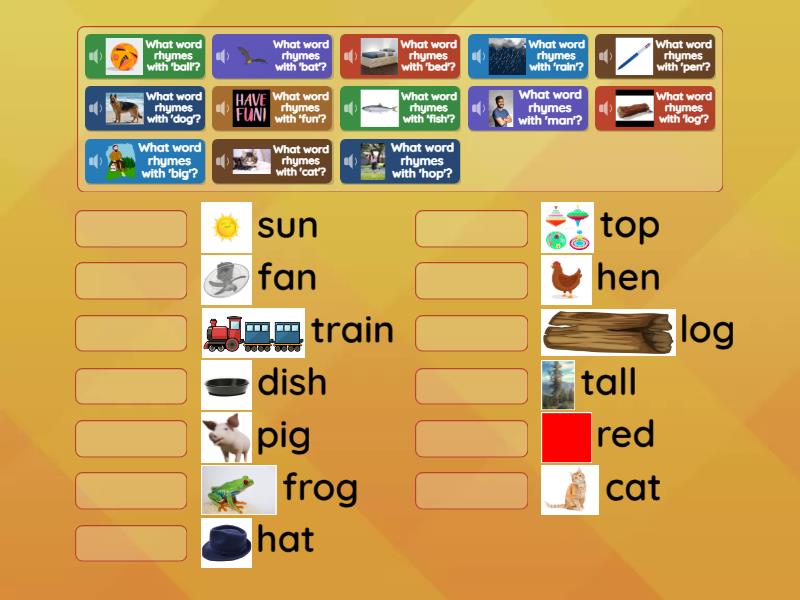 What rhymes with? - Match up