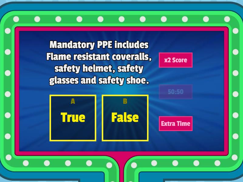 Personal Protective Equipment (PPE) Gamification - Gameshow quiz