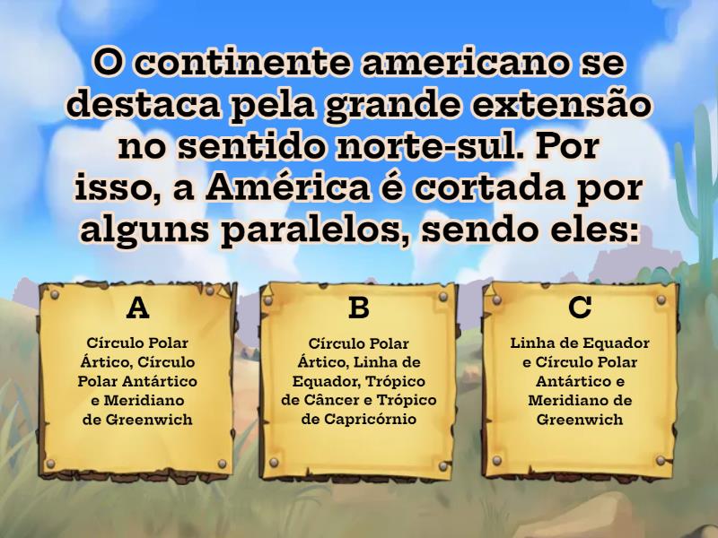 O Continente Americano - Questionário